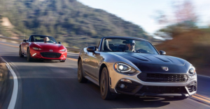 Battle of the Roadsters: Mazda MX-5 Miata vs Fiat 124 Spider vs Alfa ...